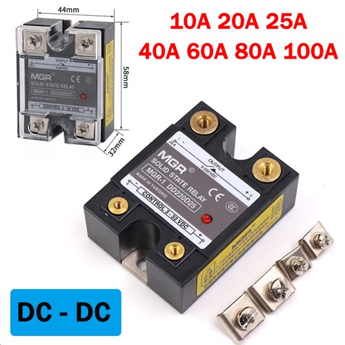 MGR Single Phase Solid State Relays DC-DC 3-32V DC 10A 20A 25A 40A 60A ...