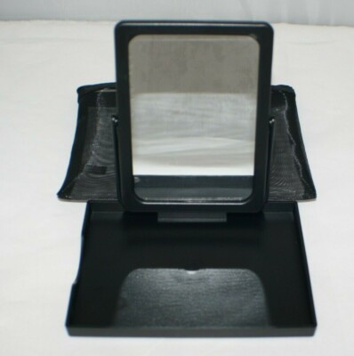 Mary Kay Portable Black Makeup Mirror Tray Travel Zip Mesh Pouch Sealed ...