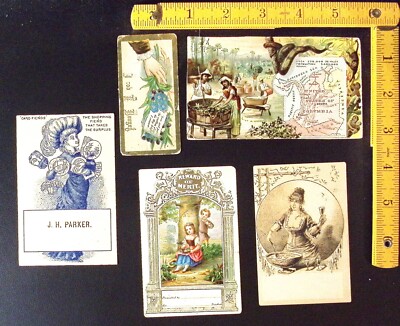 Lot of 5 Assorted Vintage Victorian Trade Cards | eBay