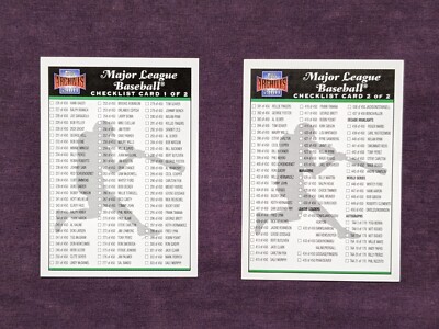 2001 Topps Archives Baseball Unnumbered Checklist - - - Pick A Card ...