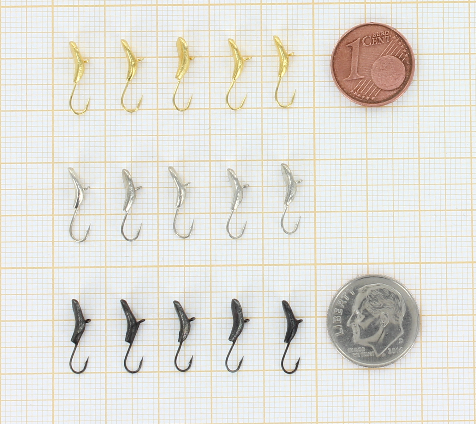 Tungsten Ice Fishing Jigs - Marmooska Winter Jig Heads (Hook #16 ...