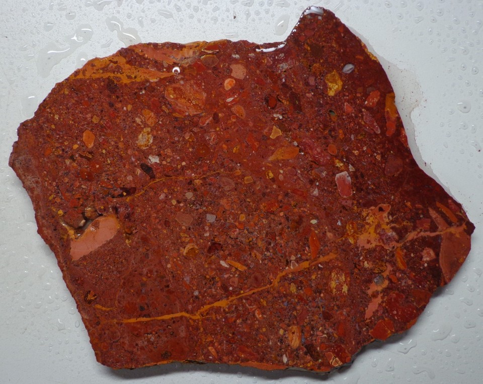 WRG- Pudding Stone Slab 137 grams Lapidary Agate Rhyolite jasper Old ...