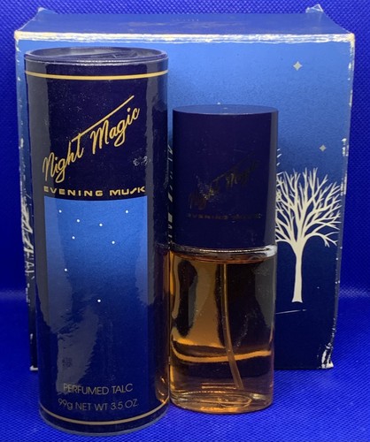 Vintage Avon Night Magic Evening Musk Eau de Cologne & Perfumed Talc ...