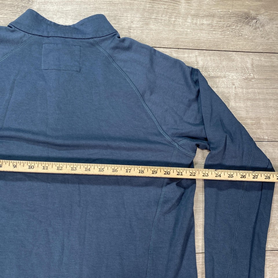 Free Fly Sweater Mens Large Blue Quarter Zip Pullover Performance ...