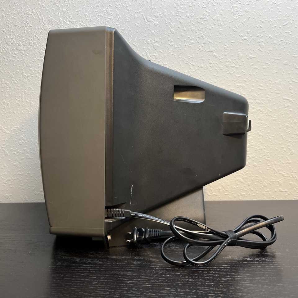 Sanyo AVM-1309G 13" CRT TV Retro Television Curved Screen Coax Vintage ...