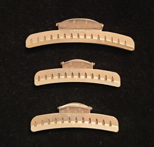 Lot Of Three Vintage Aluminum Goody Hair Wave Clips | eBay