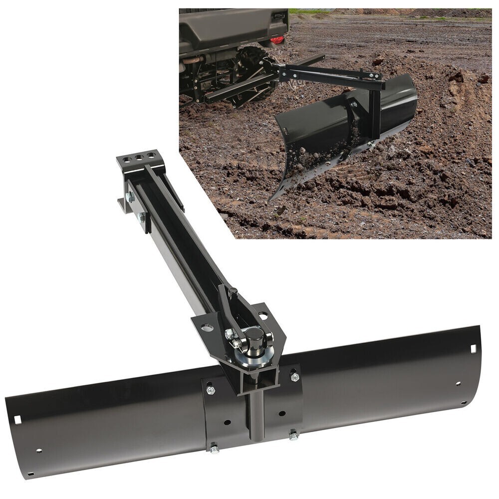 Universal Sleeve Hitch Tow Behind Rear Scrape Blade W/ hardware For UTV ...