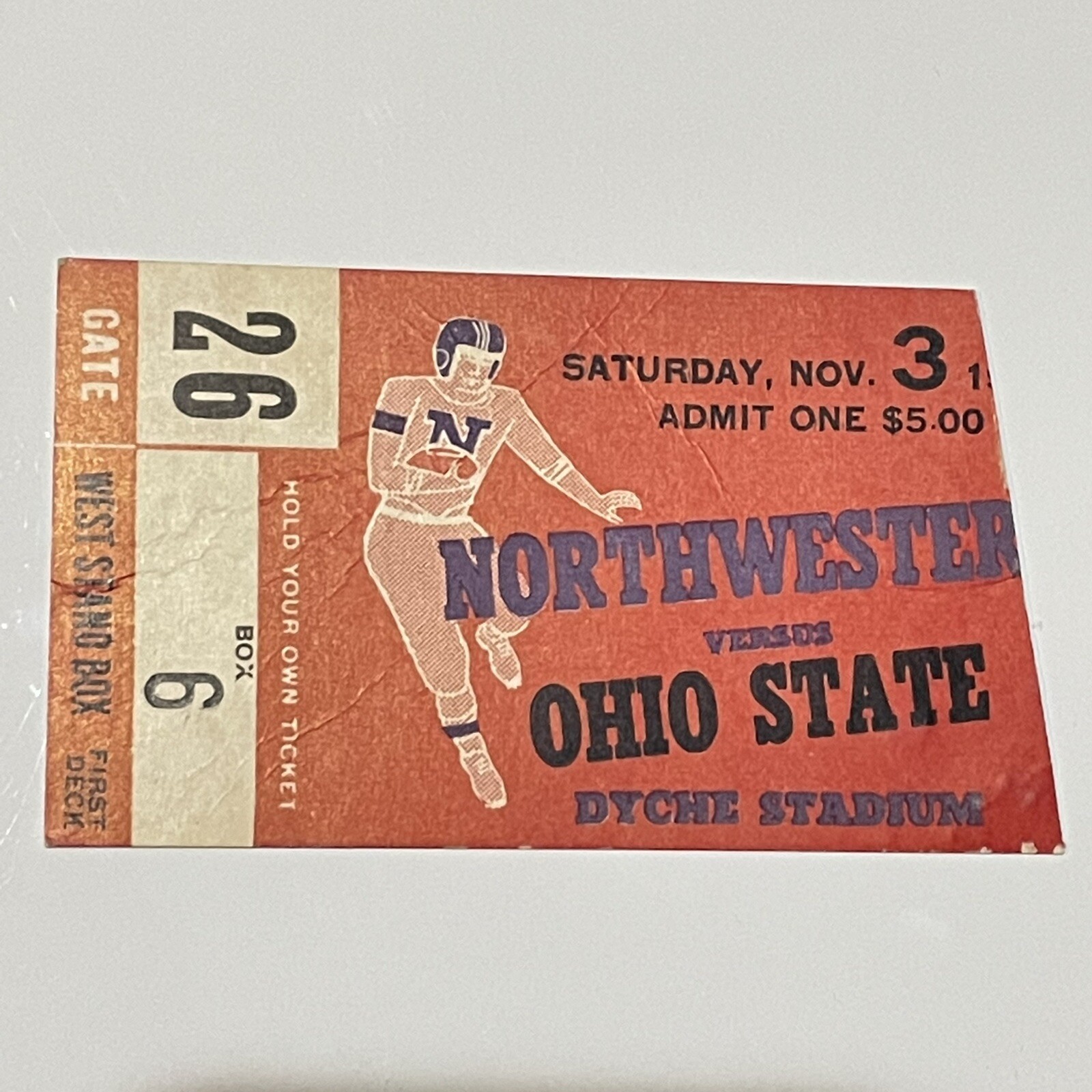 1956 Ohio State Buckeyes v Northwestern Wildcats Football Ticket Stub ...