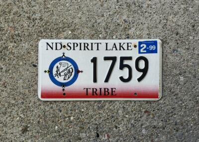 REAL NORTH DAKOTA LICENSE PLATE SPIRIT LAKE TRIBE AUTO CAR TAG NATIVE ...