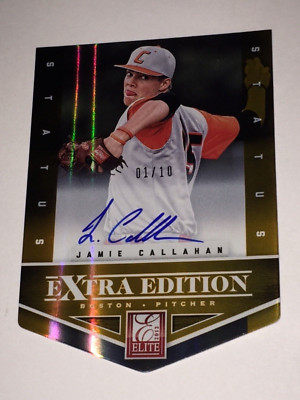 2012 Elite Extra Edition #161 Jamie Callahan Auto Rc Gold Die-Cut 1/10 ...