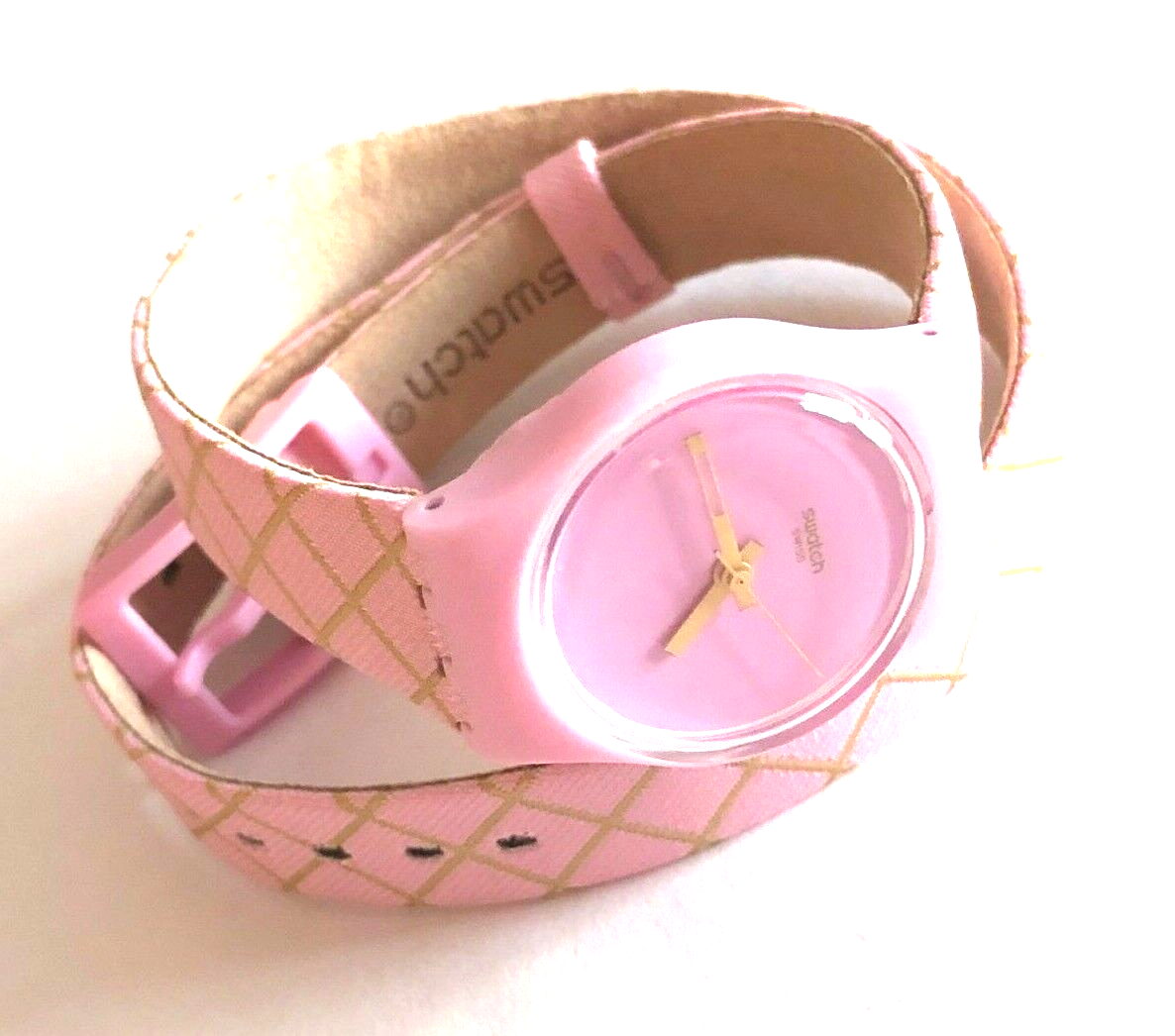 SWATCH STANDARD LADIES - LP133 WAFFEL DOUBLE TWIST STRAP - BRAND NEW ...