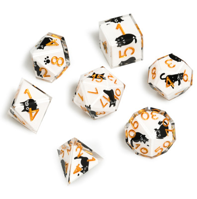 DnD Dice Set Polyhedral Resin Dice D&D 7pcs TTRPG Game Dungeons and ...