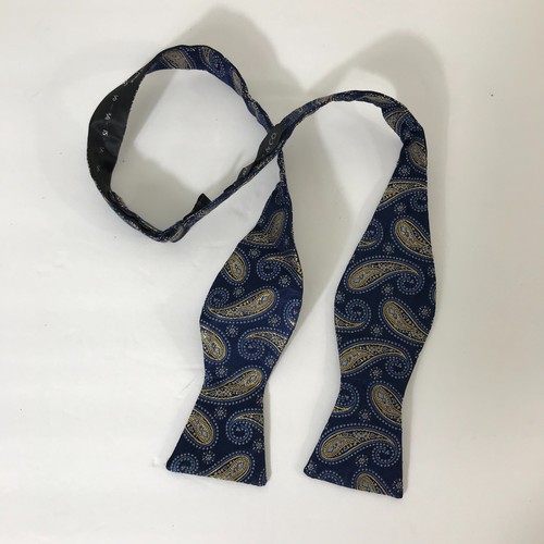J.S. Blank Cravat Tie Mens Silk Blue Paisley Adjustable | eBay