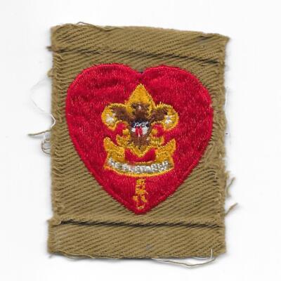 Life Rank Patch 1939-1942 LB-1-3-04 Gauze Back Boy Scouts of America ...