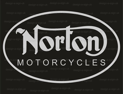 NORTON MOTORCYCLES #1459 SIGN 10 X 7.7" GARAGE SHED ALUMINIUM MOTORBIKE ...