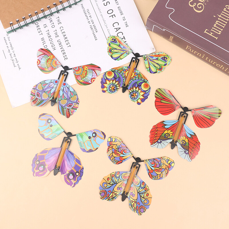 10 PCS Magic Wind Up Flying Butterfly Surprise Box Explosion Box in The ...