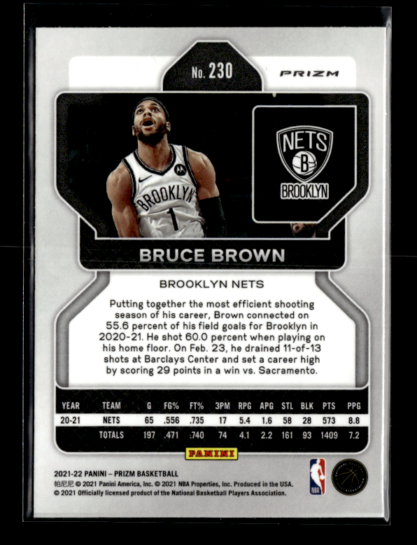 2021-22 Panini Prizm Ice Bruce Brown #230 | eBay
