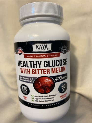 LARGER Healthy Glucose Bitter Melon Blood Support Cinnamon 120 V Caps ...