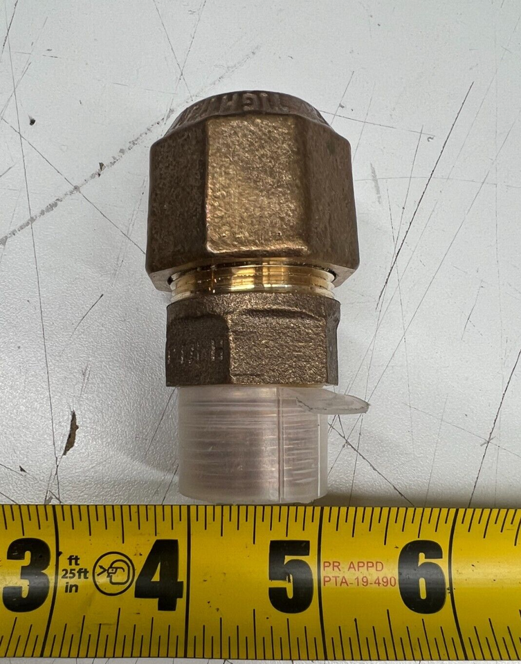 3/4" Mueller Straight Coupling 110 Conductive Compression CTS x MIP H ...