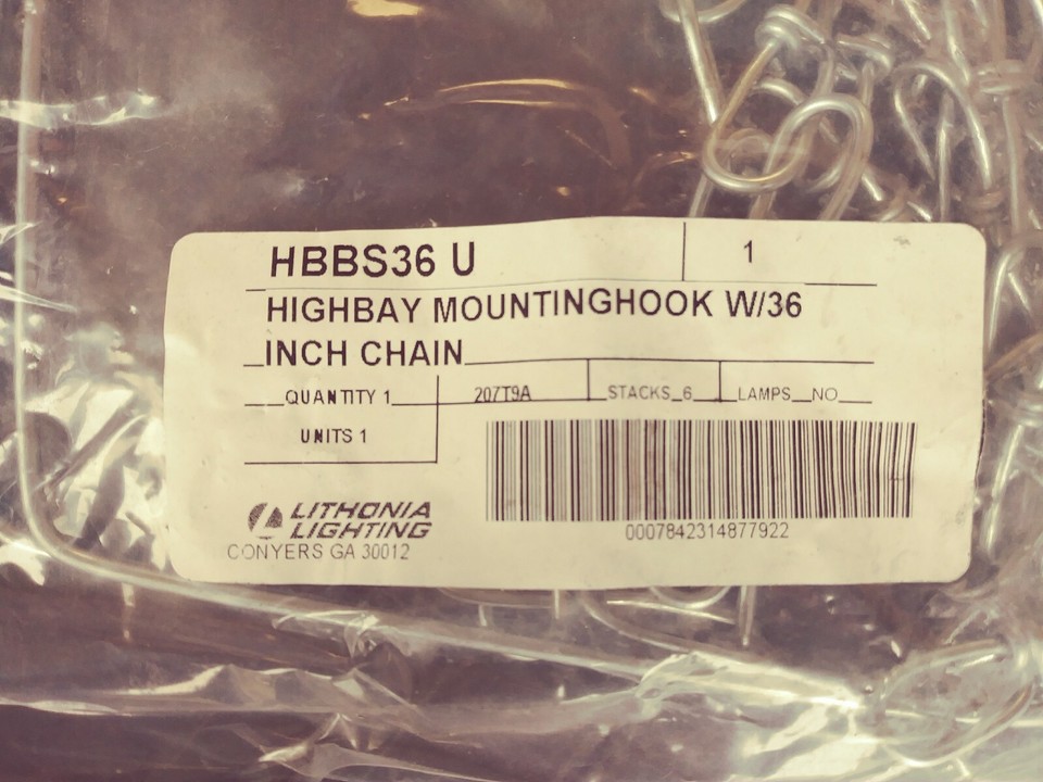 Lot Of 4 Sets - Highbay 36" Chain & Hook Mounting Hanger Set for Light ...