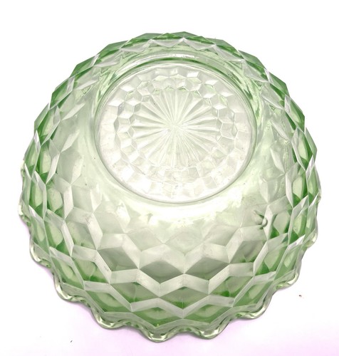 Vintage Green Depression Glass Jeanette/Cube Pattern 7.25 Inch Bowl | eBay