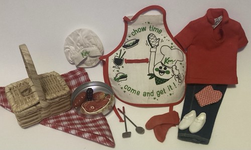 Rare Vintage Barbie Ken Fashion Pak CHEERFUL CHEF #964 with Extras ...