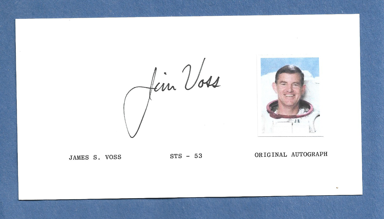 JAMES VOSS STS-53 NASA ASTRONAUT SIGNED SPACE CARD | eBay