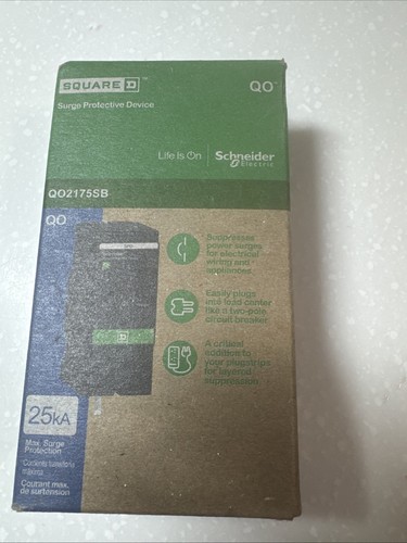 Square D QO2175SB Plug-On Surge Protector | New in Box | 25kA “ QO ...