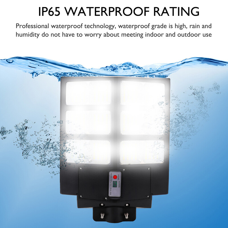 LED Street Light Solar Power with Pole Remote Control sensor Waterproof ...