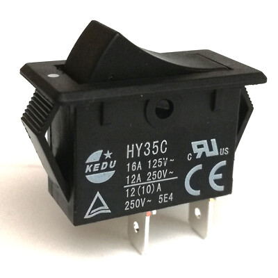 2Pc KEDU HY35C 12A 250V 2 Pin Electrical Rock Pushbutton Switch for ...