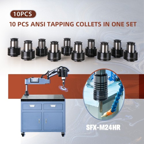 10Pcs ANSI TC 820 GT24 Tap Collets Chucks Holders for M24HR Arm Tapping ...
