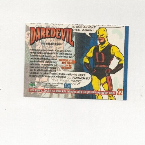 1993 SkyBox Marvel Masterpieces Trading Card Daredevil #22 | eBay