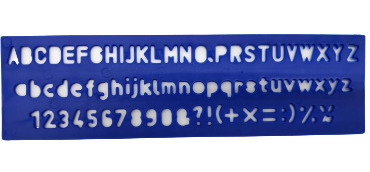 4 x Stencil Set 5mm to 30mm Alphabet Letters Number Plastic Large ...