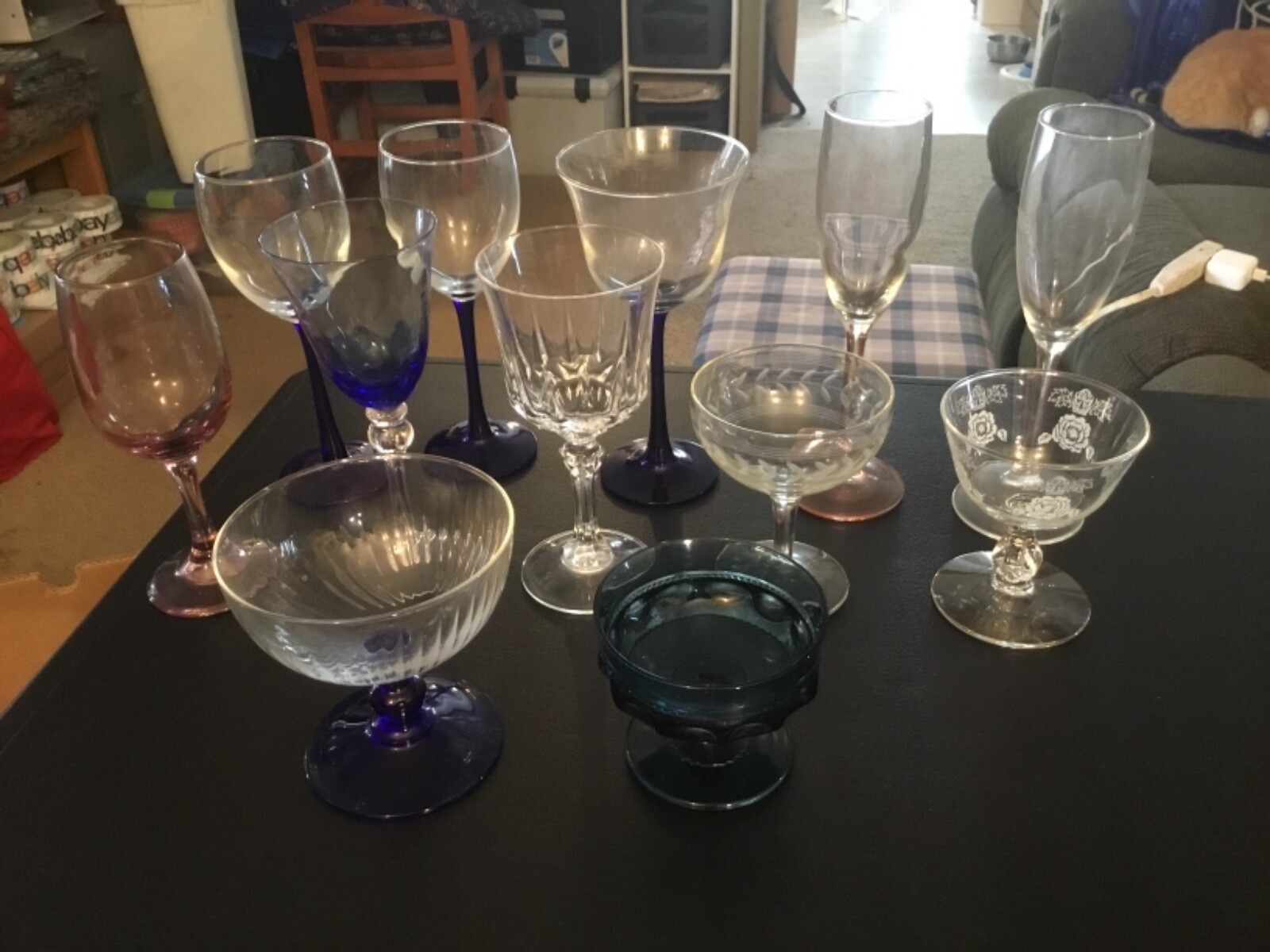 Mixed Lot of assorted Stemmed Glasses | eBay