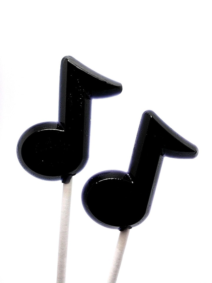 12 HANDMADE FLAVORED MUSICAL NOTE LOLLIPOPS ~ Hard Candy Lollipops | eBay