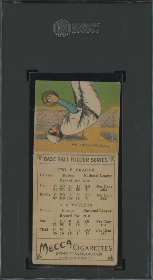 1911 T201 Mecca Double Folders George Graham Al Mattern SGC 3.5 VG+ | eBay