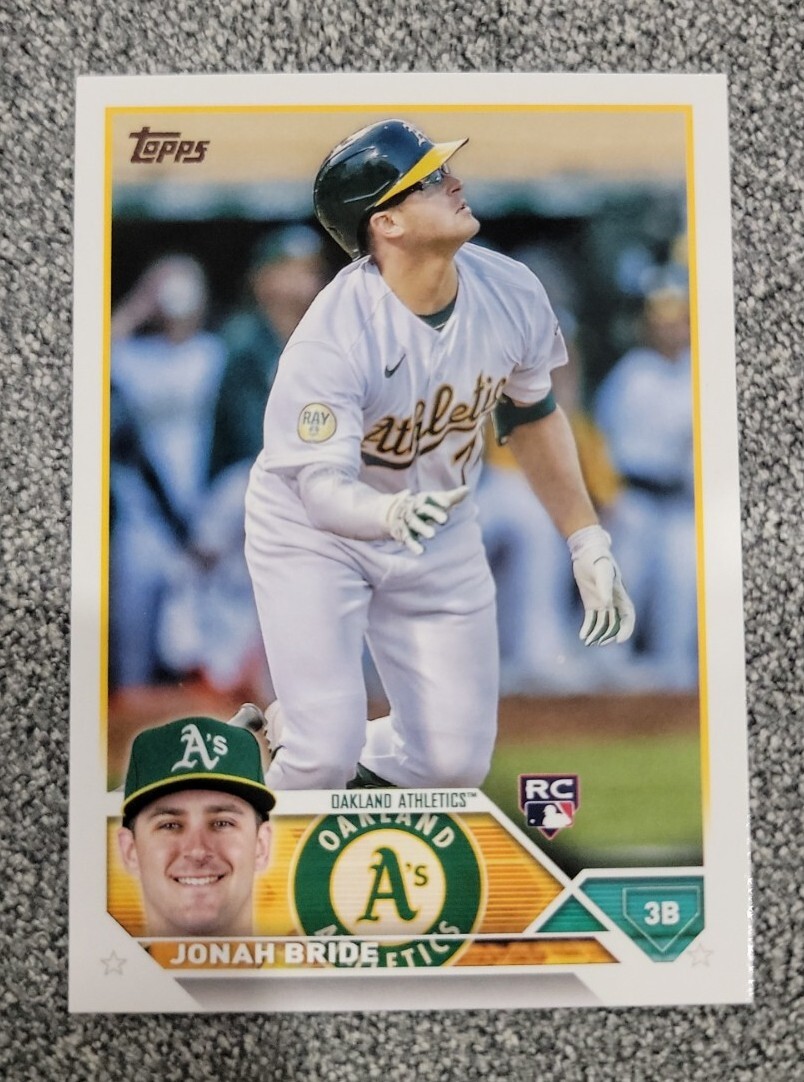 ⚾️ 2023 Topps Series 1 Baseball Jonah Bride Rookie RC Oakland Athletics ...