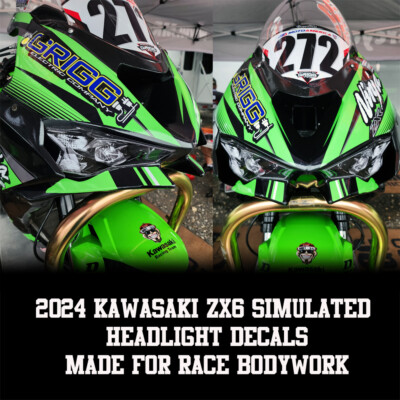 2024 Kawasaki ZX6 Headlight Assembly Simulated Decals Sticker for a ...