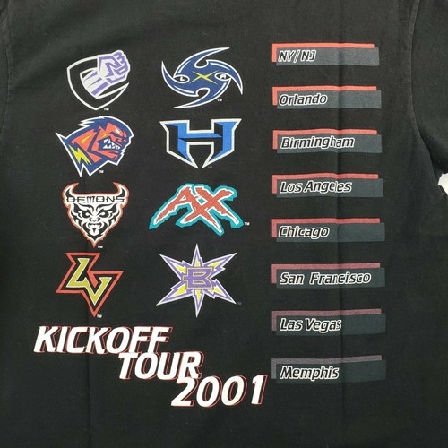 Vintage 2001 XFL Chicago Enforcers Graphic Shirt Medium WWF WWE ...