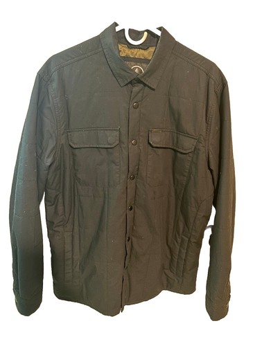 Volcom Jacket Mens Large Navy Blue Water Wind Resistant Snap Buttons ...