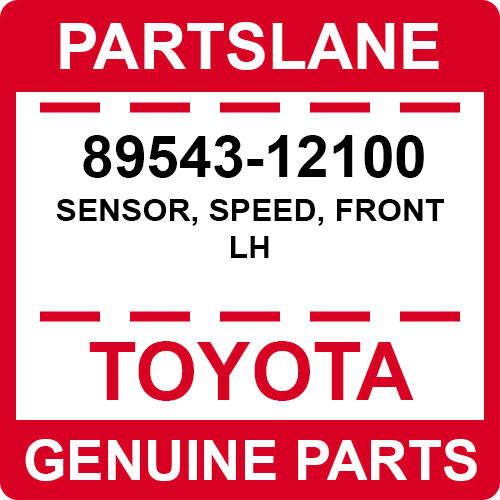 89543-12100 Toyota OEM Genuine SENSOR, SPEED, FRONT LH | eBay