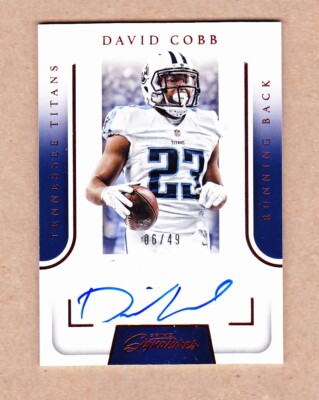 David Cobb signed 2016 Panini Prime Signatures certified card-Tennessee ...