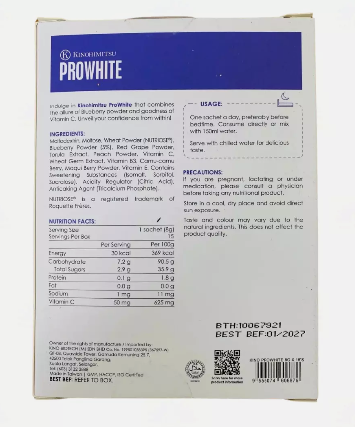 1 X Kinohimitsu ProWhite for Brighten Skin Eliminate Spot NEW 15s | eBay