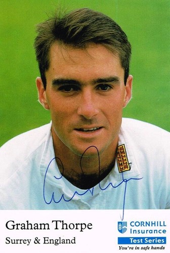 GRAHAM THORPE SURREY AND ENGLAND SIGNED CORNHILL CARD 4 X 6 INCH | eBay