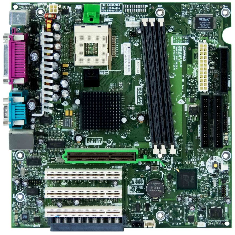 Compaq 252608-001 PGA478 3x Sdram AGP PCI Motherboard For Evo D300 D500 ...