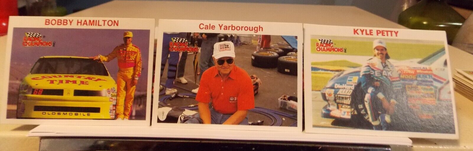 RACING CHAMPIONS DRIVER CARDS FOR BOB HAMILTON, CALE YARBOROUGH, AND ...