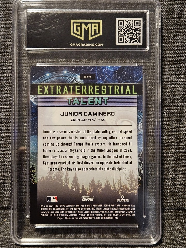 2024 Topps Chrome Cosmic Junior Caminero RC #ET-1 Extraterrestrial ...