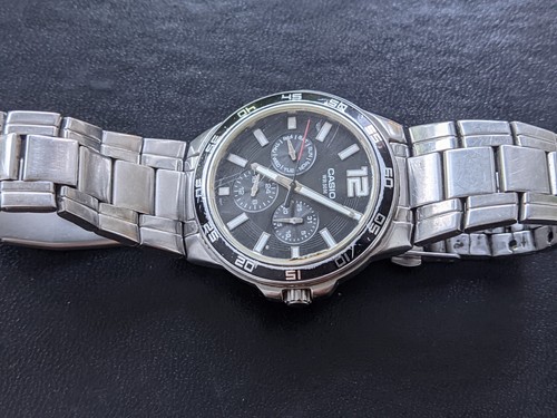 Casio 2364 Mtp-1300 Quartz Round Day-date 24 Hour Dial Men's Watch ...
