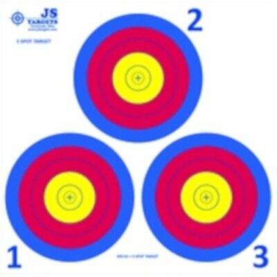 (100 PACK) Vegas 3 Spot Archery Targets on Heavy White Paper, 17" x 17 ...