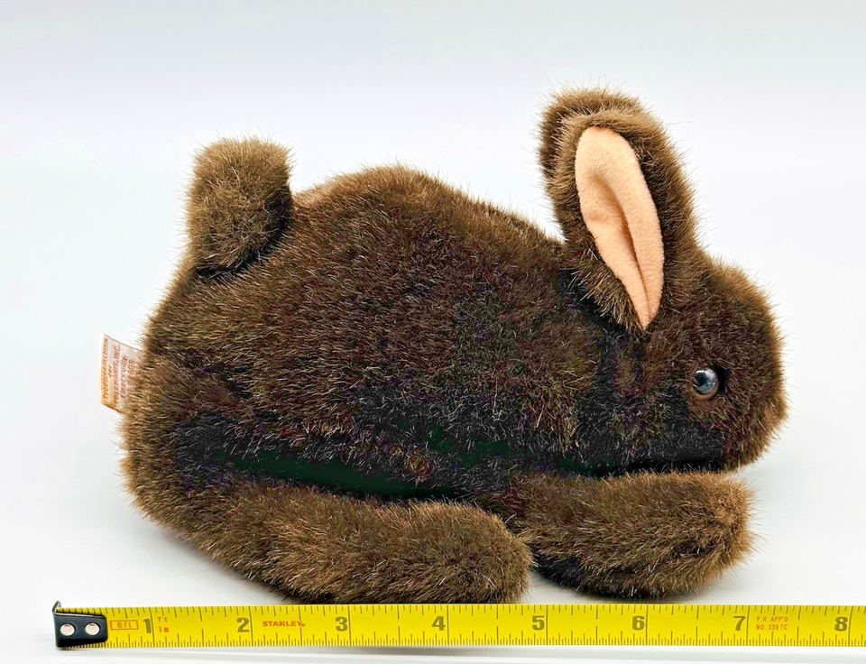 Folkmanis Brown Bunny Rabbit Hand Puppet Plush Realistic Stuffed Animal ...